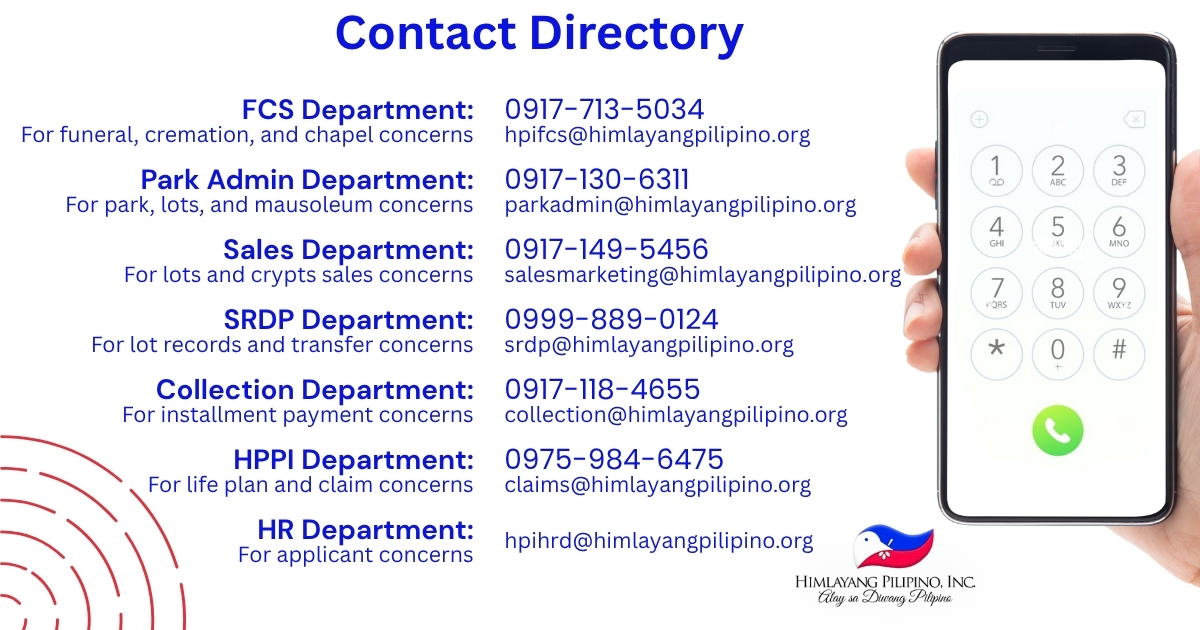 Temporary Directory - Himlayang Pilipino, Inc.